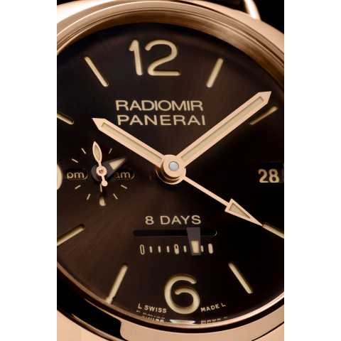 Panerai Radiomir 8 Days GMT Oro Rosso - 45mm PAM 395 45mm Manual Wind ...