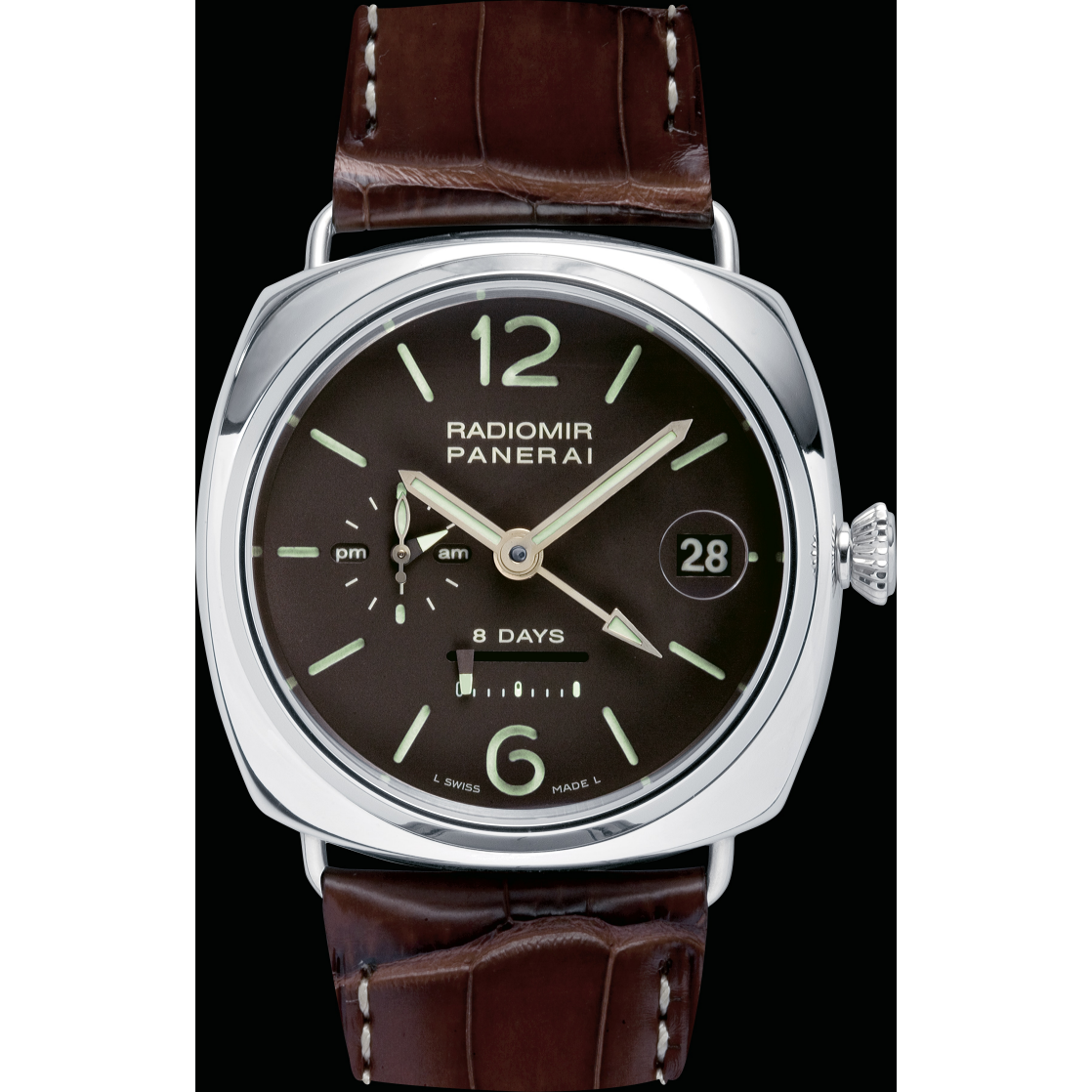 Panerai Radiomir 8 Days GMT Platinum - 45mm PAM 201 45mm Manual Wind ...