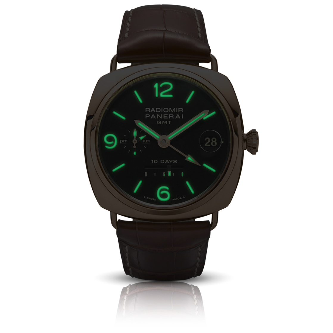 Panerai Luminor 1950 8 Days Chrono Monopulsante GMT Pink Gold - 44mm ...