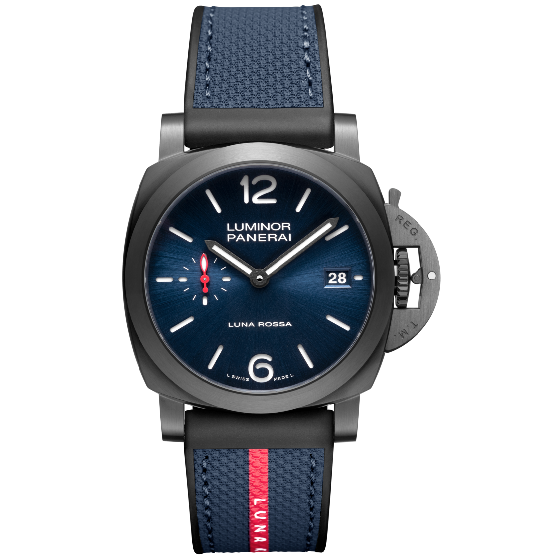 Panerai Luminor Quaranta Steel DLC Luna Rossa PAM 1408 40mm Automatic ...